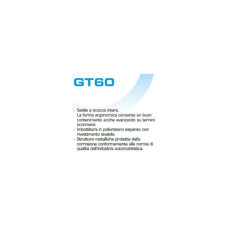 SEDILE COBO-MT "GT 60" PLUS CON MOLLEGGIO POSTERIORE M2-O